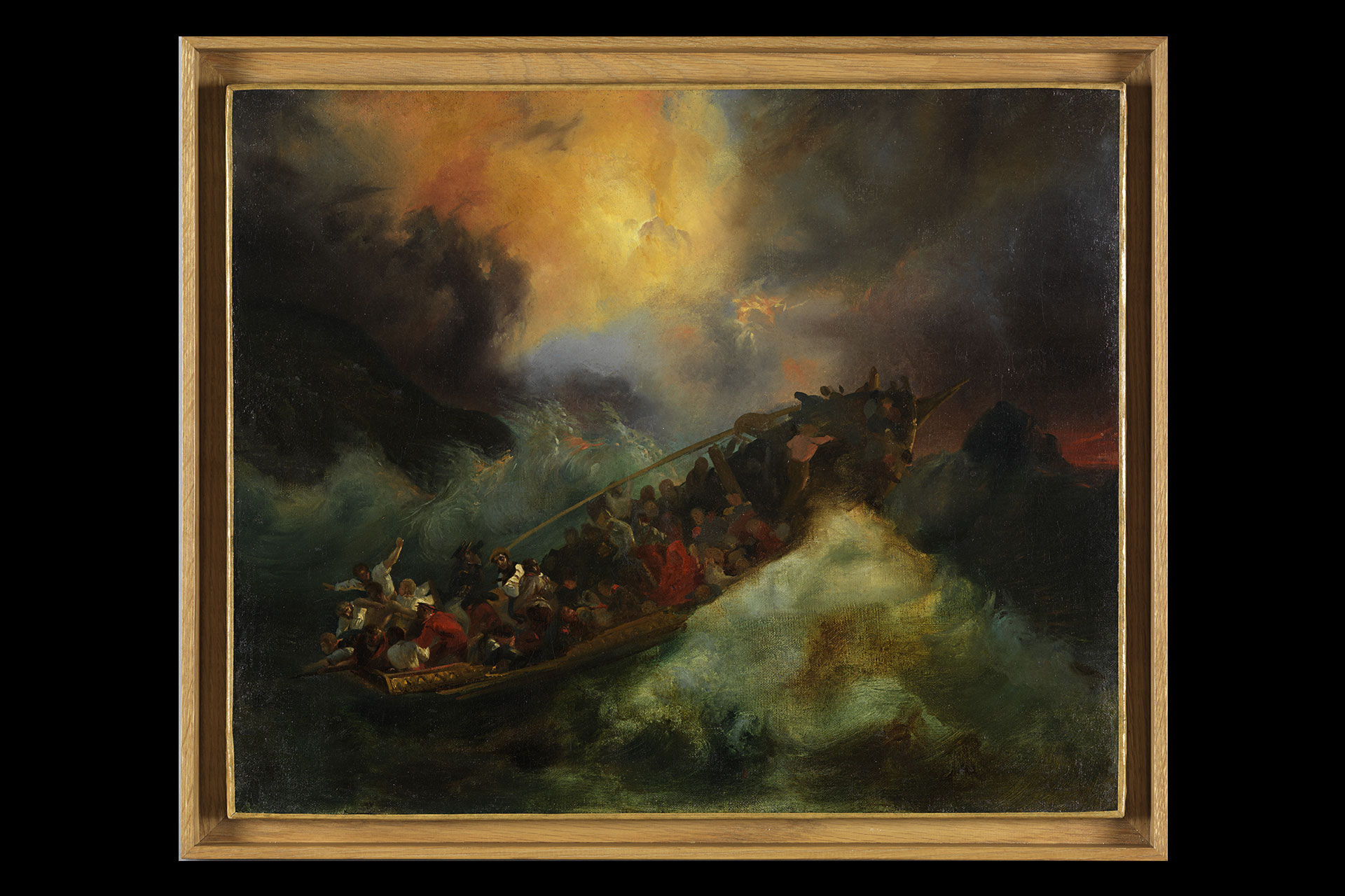 Gale in Algiers Harbour, Théodore Gudin | Musée national de la Marine